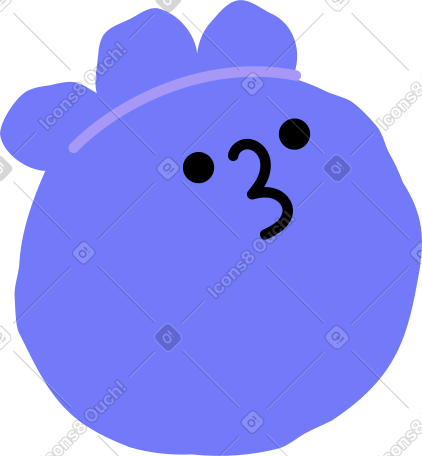 Blueberry head PNG, SVG