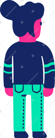Man back Illustration in PNG, SVG