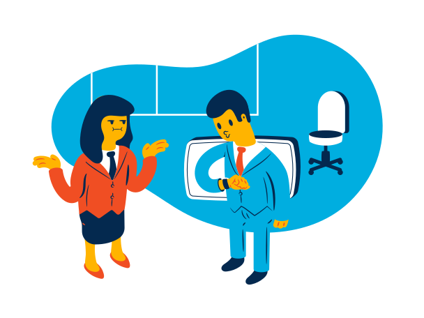 Woman was late for work again Illustration in PNG, SVG