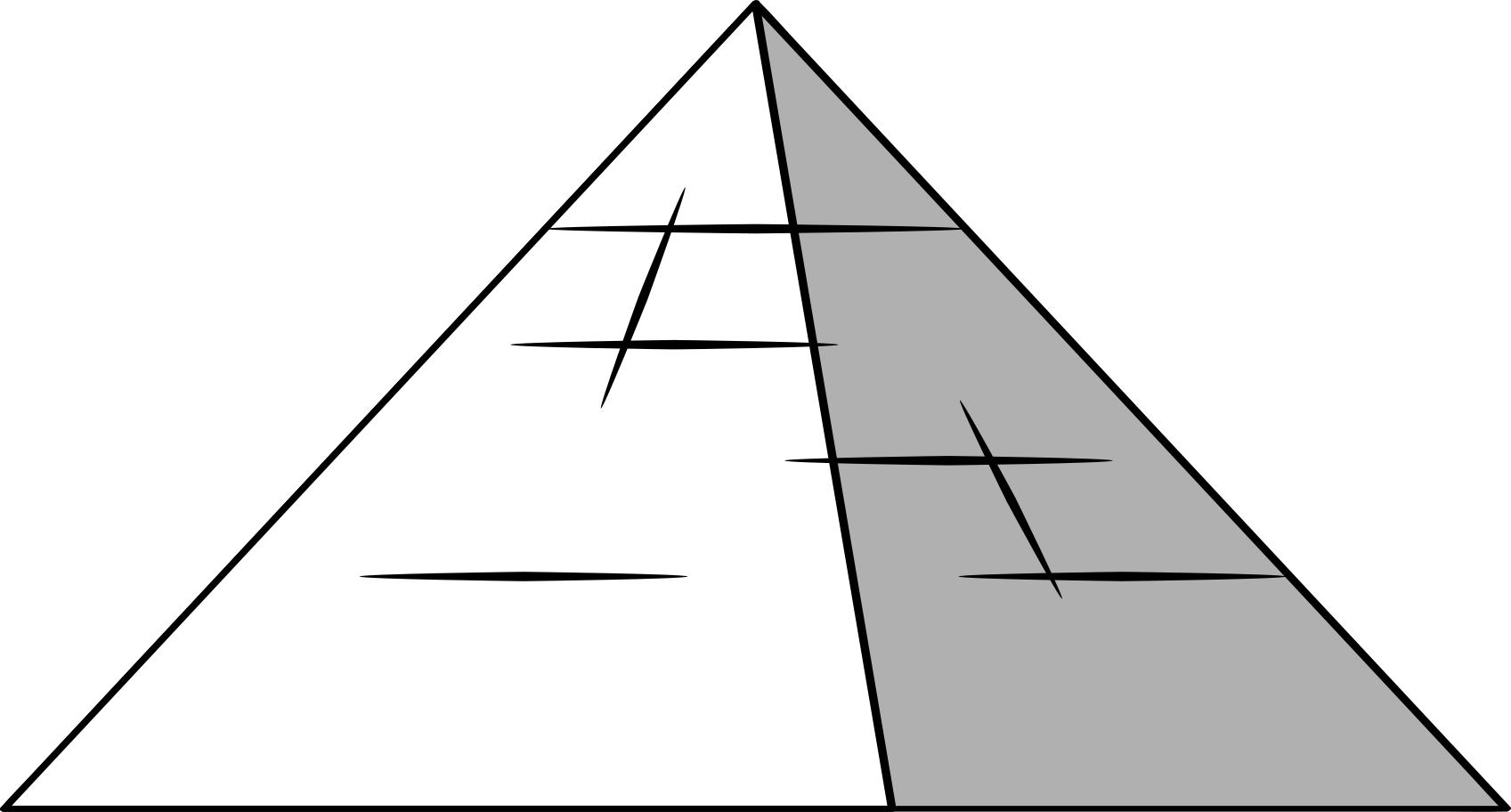 Pyramid Illustration in PNG, SVG
