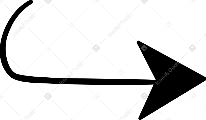 Black arrow right Illustration in PNG, SVG