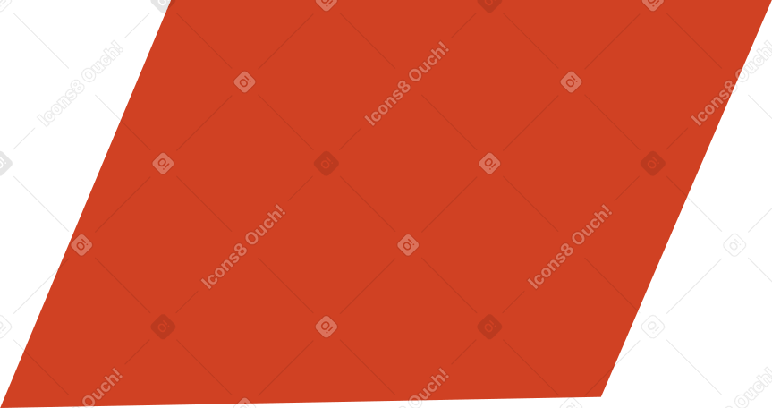 PNG 및 SVG의 Red parallelogram 일러스트