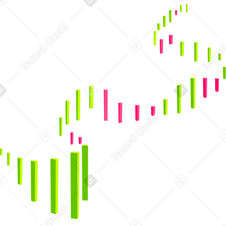 Financial chart Illustration in PNG, SVG