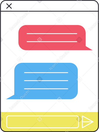Small chat window Illustration in PNG, SVG