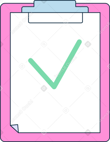 Clipboard with check mark Illustration in PNG, SVG
