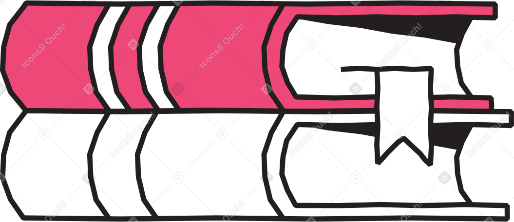 Two books with a bookmark Illustration in PNG, SVG
