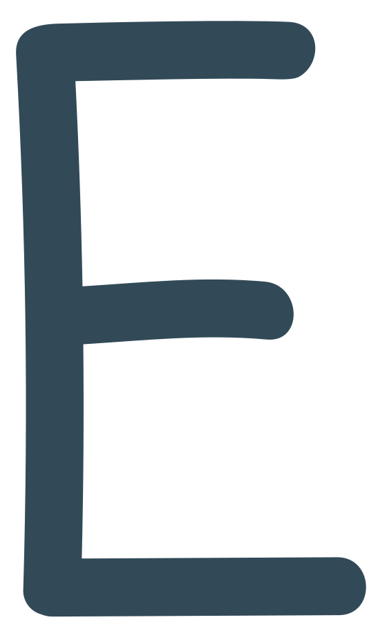 E dark blue Illustration in PNG, SVG