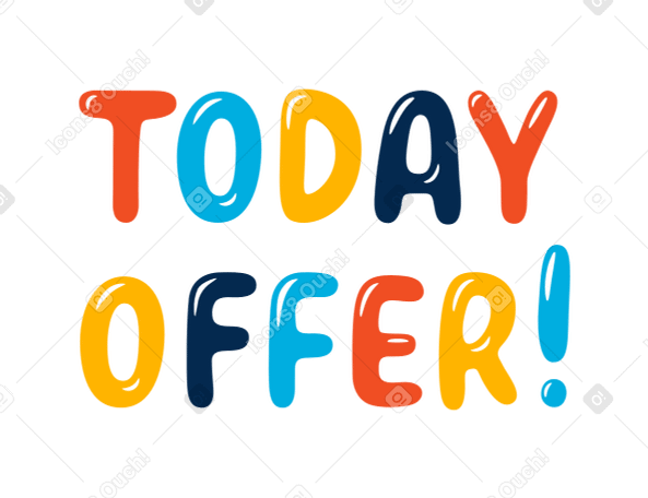 Today offer Illustration in PNG, SVG