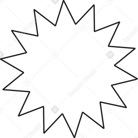 Twelve pointed star Illustration in PNG, SVG