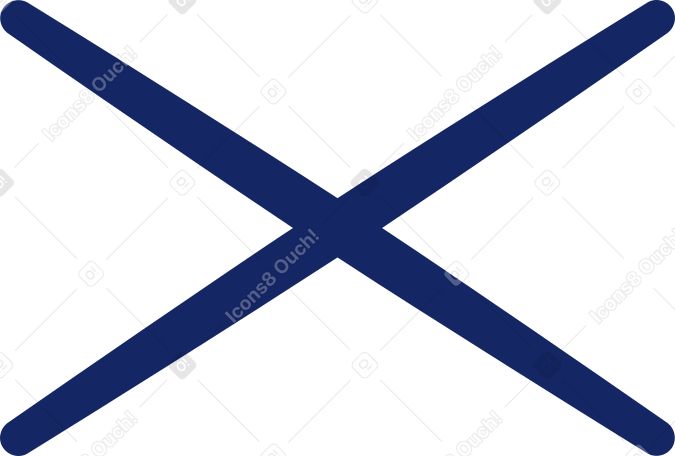 Cross x Illustration in PNG, SVG