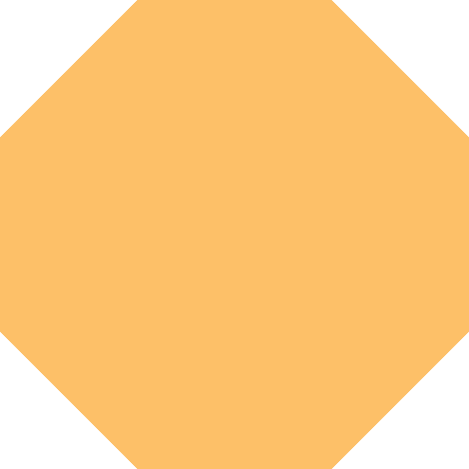Orange octagon Illustration in PNG, SVG