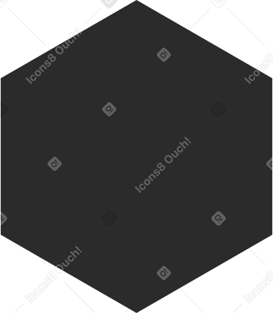 Black hexagon Grafik als PNG, SVG
