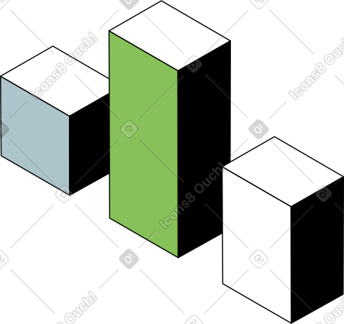 Three chart columns PNG, SVG