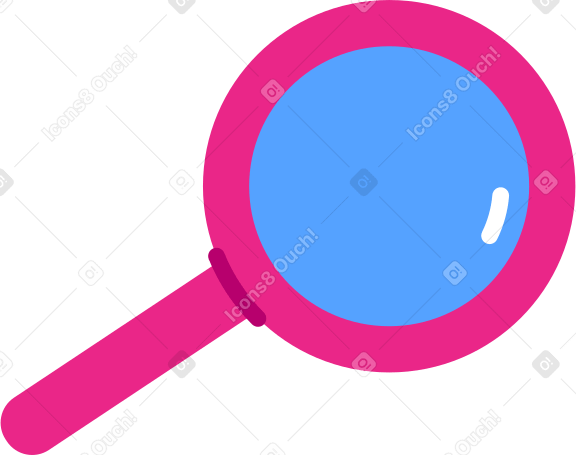 Pink magnifying glass PNG, SVG