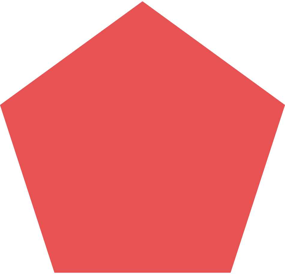Red pentagon Illustration in PNG, SVG