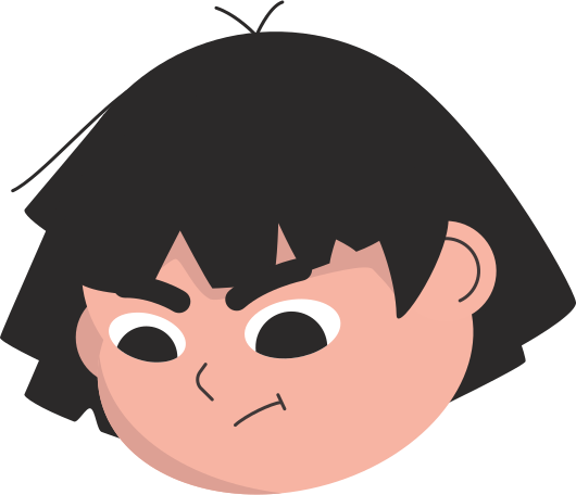 Angry head Illustration in PNG, SVG