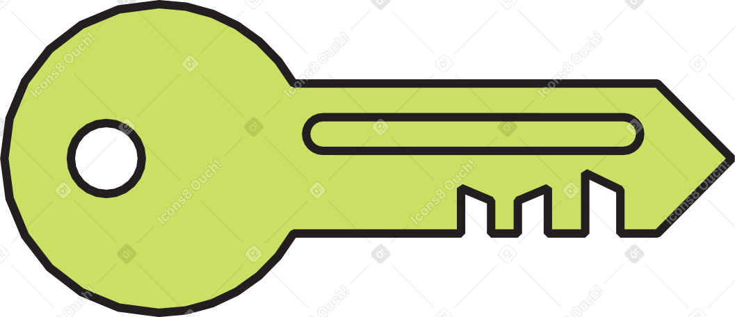 Big key Illustration in PNG, SVG