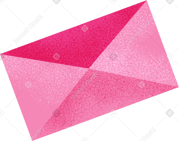 Pink envelope with a letter Illustration in PNG, SVG