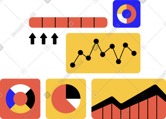 Interface with charts and graphs PNG, SVG