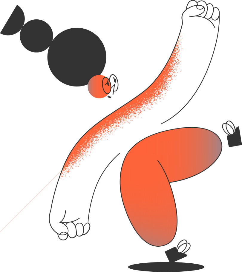 Falling girl Illustration in PNG, SVG