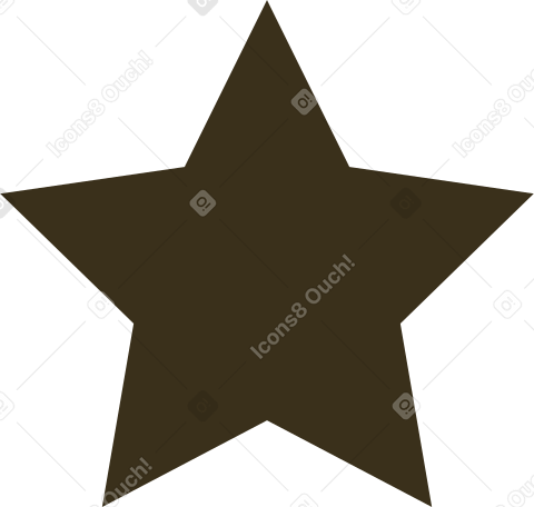 Brown star Illustration in PNG, SVG