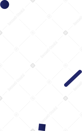 Decorative blue shapes Illustration in PNG, SVG