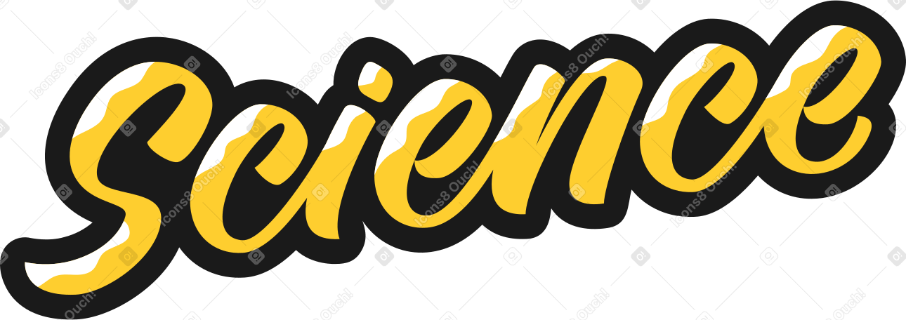 Lettering science Illustration in PNG, SVG