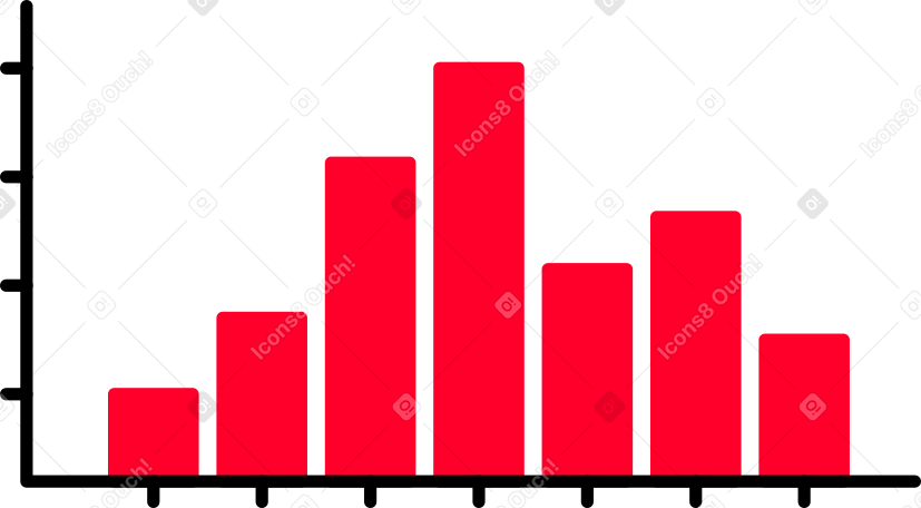 Bar graph Illustration in PNG, SVG