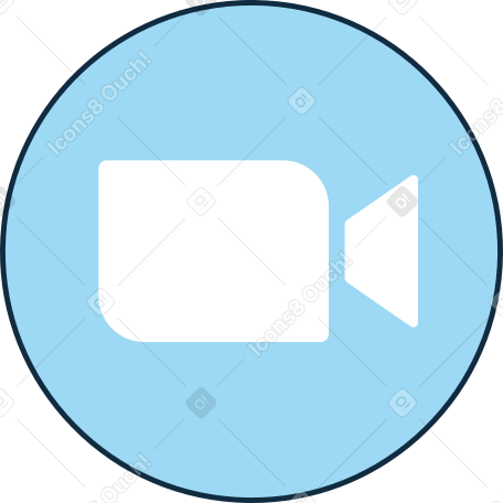 Round camera icon Illustration in PNG, SVG