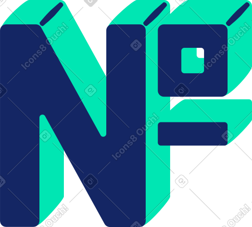 Numero sign PNG, SVG
