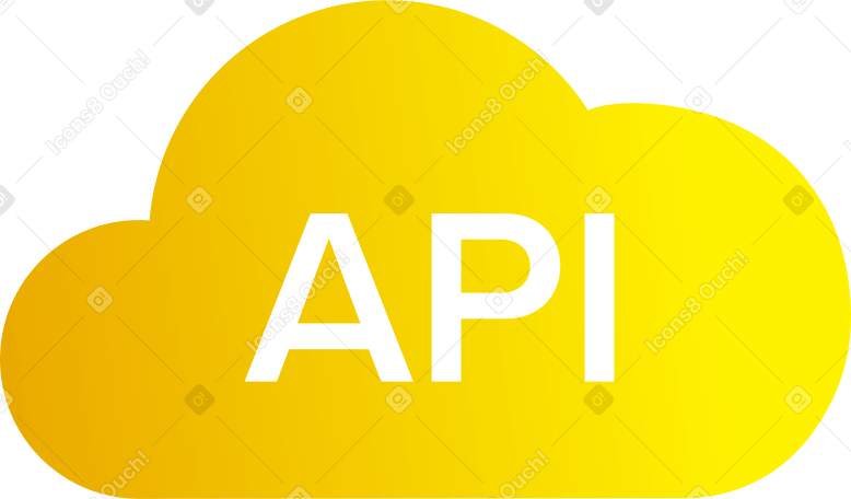Cloud api Illustration in PNG, SVG