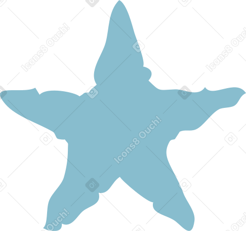 Blue star shape Illustration in PNG, SVG
