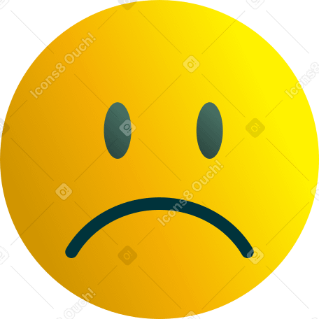 Sad emoji Illustration in PNG, SVG
