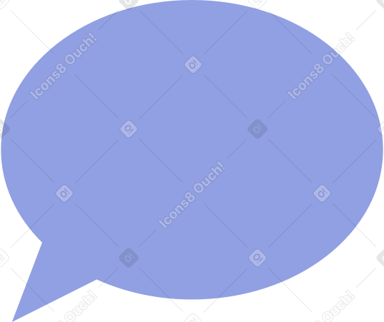 Blue speech bubble Illustration in PNG, SVG