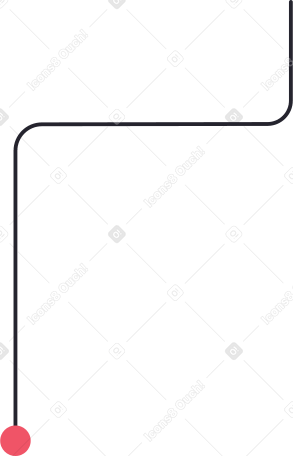 Line with dot at the end Illustration in PNG, SVG