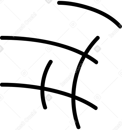 Throw lines Grafik als PNG, SVG