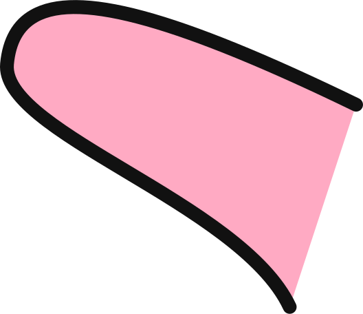 Big pink finger of the hand Illustration in PNG, SVG