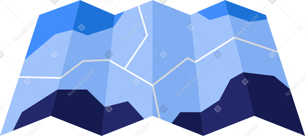 Road map Illustration in PNG, SVG