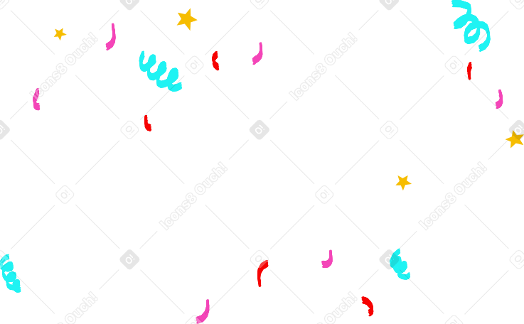 Confetti and stars Illustration in PNG, SVG