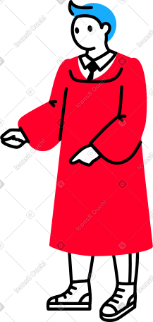 Judge in robes PNG, SVG