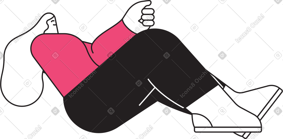 Sitting girl with one arm PNG, SVG