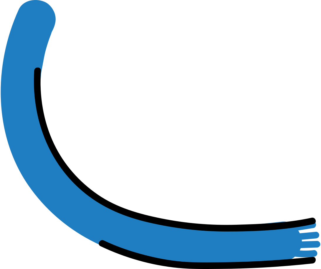 Blue arm Illustration in PNG, SVG