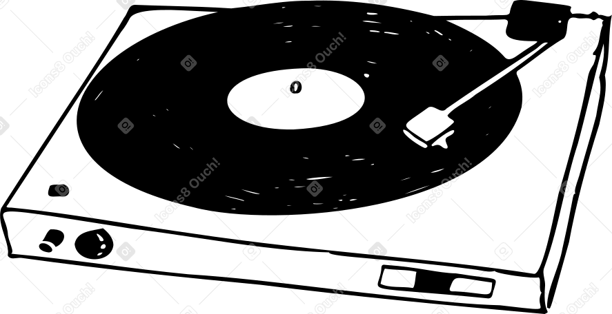 Simple record player PNG, SVG