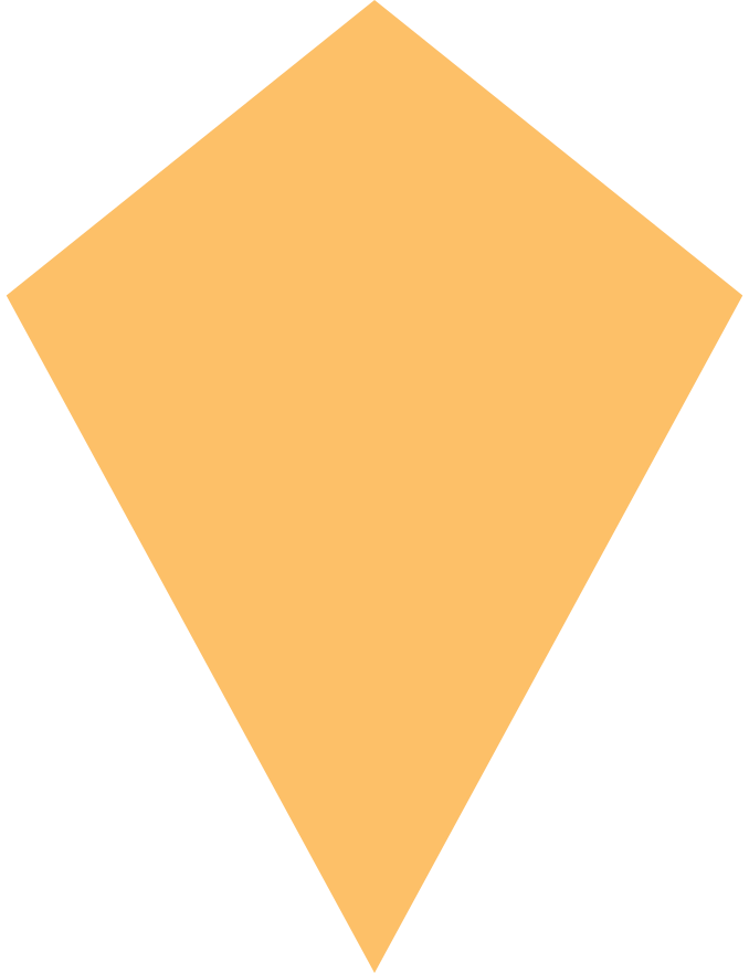 Orange kite Illustration in PNG, SVG