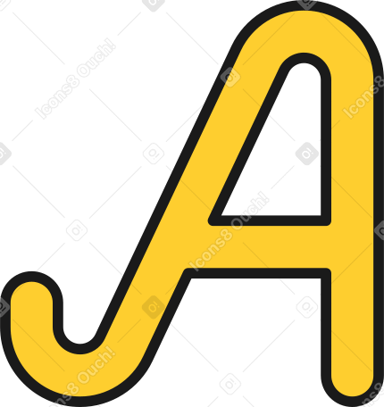 Uppercase letter a Illustration in PNG, SVG