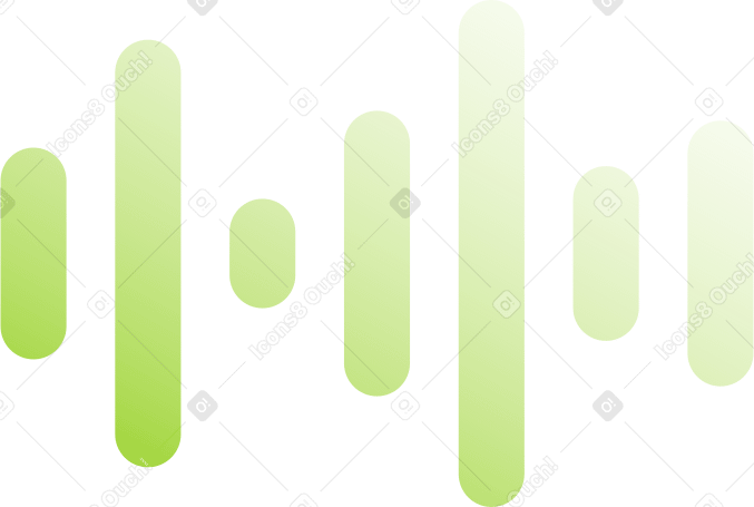 Green sound wave PNG, SVG
