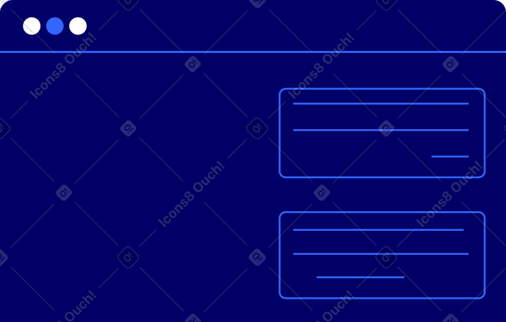 Dark blue browser window PNG, SVG