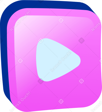 Video player app icon Illustration in PNG, SVG