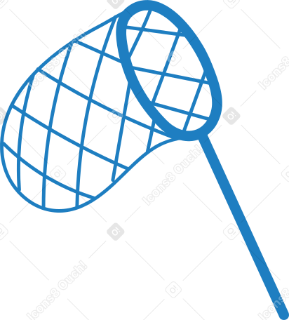 Blue butterfly net Illustration in PNG, SVG
