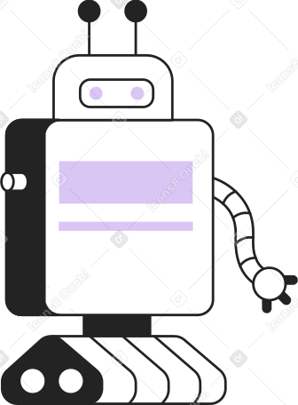 Robot with one arm Illustration in PNG, SVG